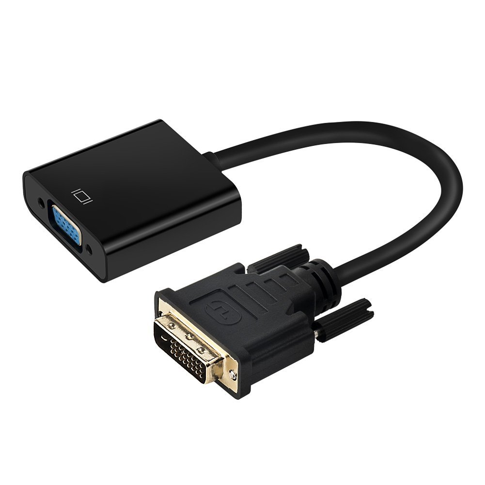 DVI-D Dual Link 24+1 Male to VGA HD15 Female Active Adapter Converter ...