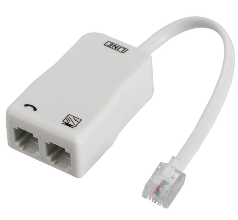 Power Tech ADSL splitter με φίλτρο για adsl2+ PSTN - White ADSL-03 ...